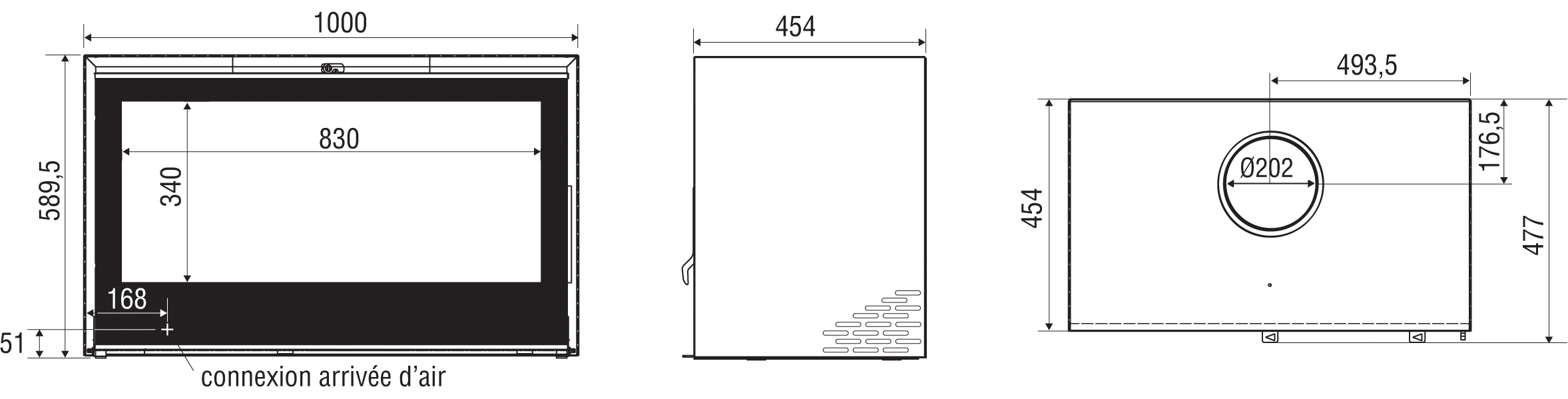 Hogares e insertables : INSERT 1000 - Cheminées AXIS